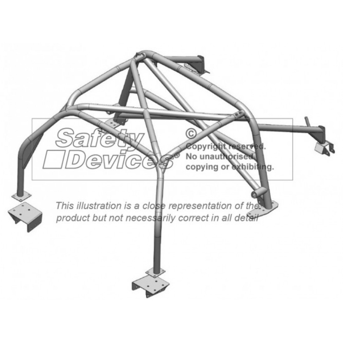 Roll Cage Safety Devices 6 Point to Suit S2 Elise Exige (Toyota Engine ...