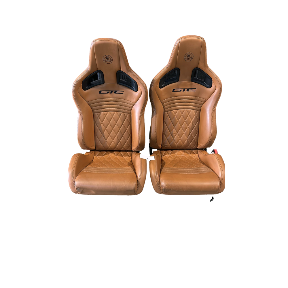Evora S GTE Recaro Sports Seats Pair Tan Leather